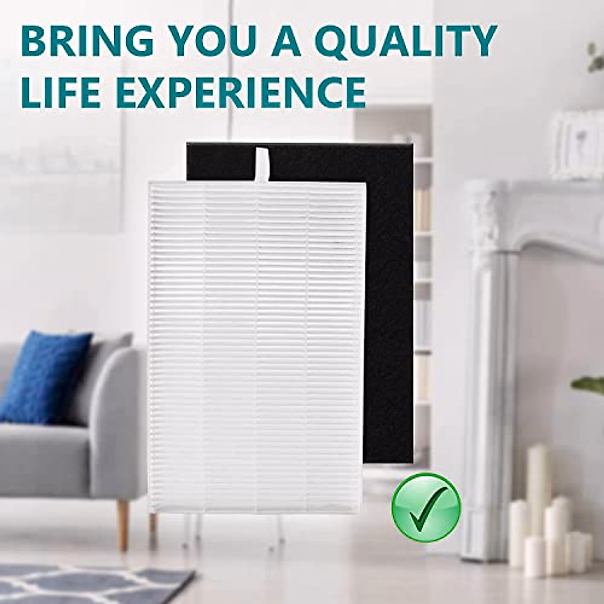 MIFLUS HPA300 HEPA R Filters and Activated Carbon Pre-Filters（6R+8A）Compatible for Honey-well Air Puri fier