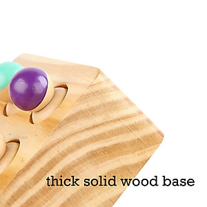 Xylolin Montessori Toys for Toddlers, Wooden Rainbow Peg Dolls Shapes Sorting Toys, 9 Wood People Figures Cylinder Blocks, Preschool Learning Educational Toys Pretend Play for Kids