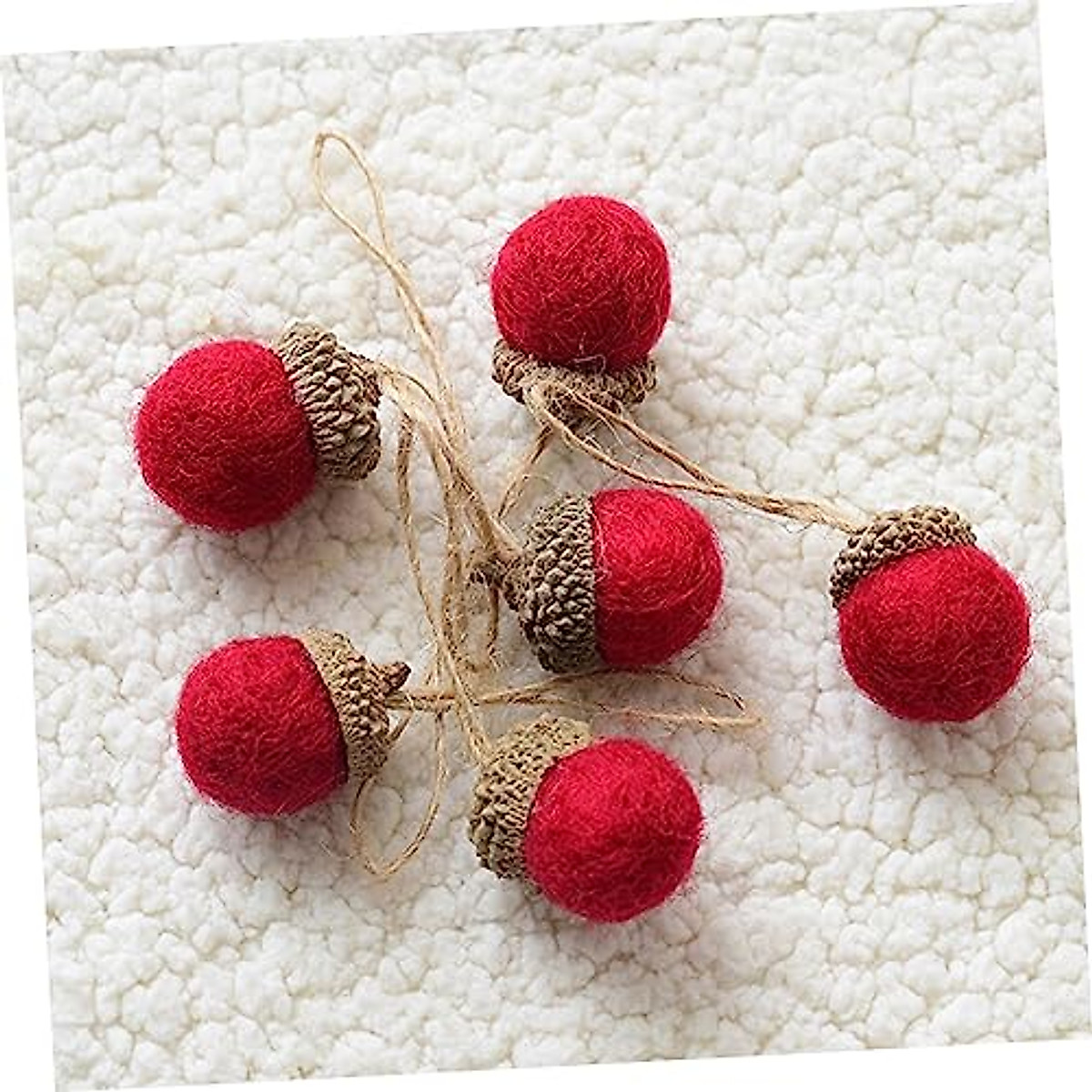 Artibetter 12pcs Felt Pine Cones Red Accessories Christmas Decor Dining Room Table Decor Winter Centerpieces for Table Christmas Pine Cone Ornaments Wool Felt Ball Ornaments Red DIY Pendant