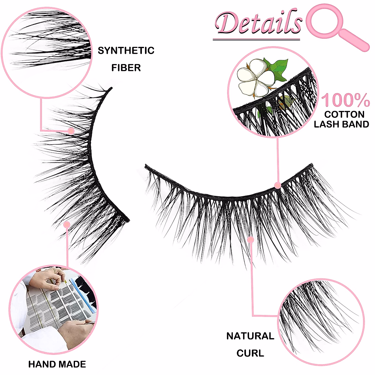 False Eyelashes Half Lashes Natural Look Cat Eye Lashes Fluffy 3D Faux Mink Lashes Wispy 12MM Fake Eyelashes 10 Pairs Pack (S38), by Kmilro