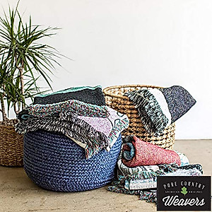 Pure Country Weavers Gray Wolf Lodge Blanket by Anita Phillips - Wildlife Lodge Cabin Gift Tapestry Throw Woven from Cotton - Made in The USA (72x54)