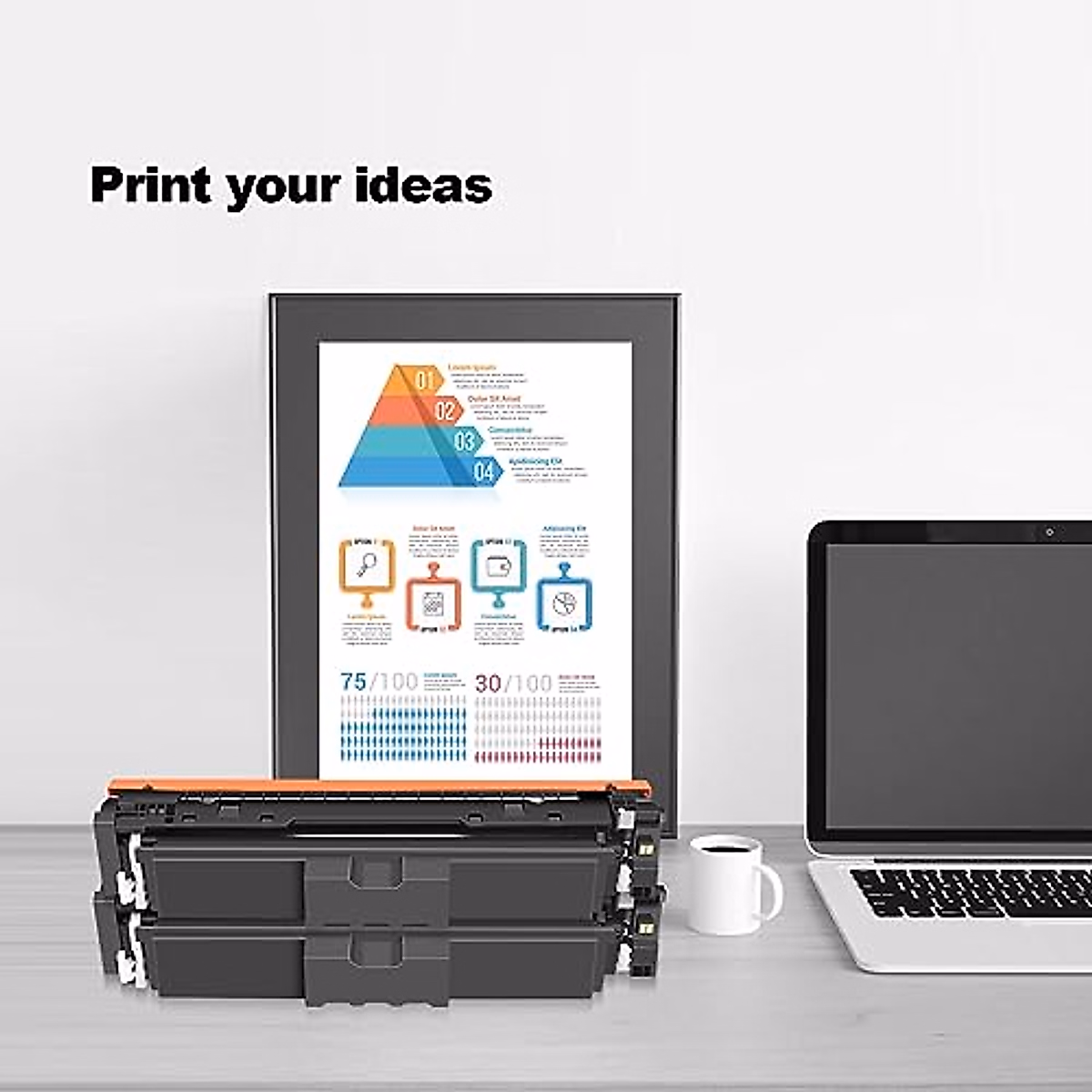 Compatible 069 High Yield Toner Cartridge Replacement for Canon 069H for imageCLASS MF753Cdw MF751Cdw LBP674Cdw Printer (2 Cyan)