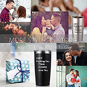 I Love Fucking You I Mean I Fucking Love You 20 OZ Tumbler.Valentines Day Gifts.Dating,Anniversary,Birthday,Christmas Gifts for Boyfriend,Husband,Fiance,Men,Naughty Sexy Beast Travel Mug(Black)