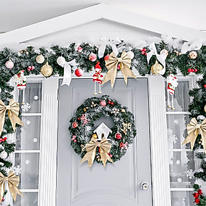 Christmas Velvet Ribbon Satin Ribbon Solid Color Wired Edge Ribbon Gold Trim Wrapping Ribbon Christmas Ribbon Decoration Soft Smooth Craft Ribbon for Bow Making (Gold, 2.5 Inch x 20 Yards)