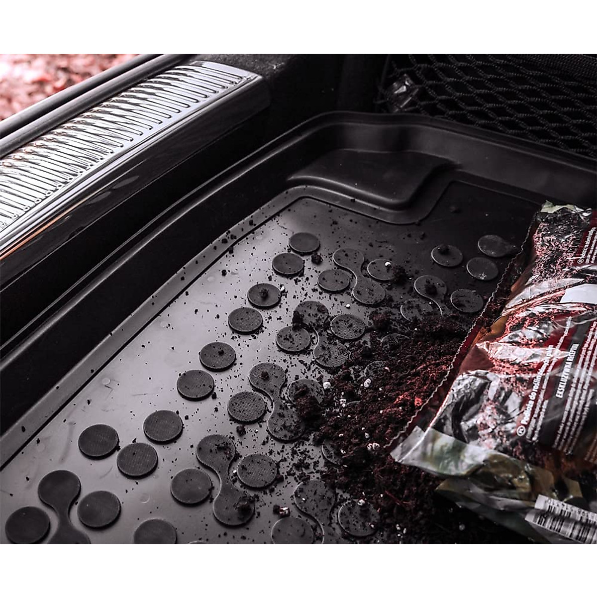 REZAW-PLAST Premium Trunk Mat Compatible with 2017-2024 Volvo S90 Cargo Mat/Sedan/All Weather Rear Rubber Floor Mat, Custom Fit, Tailored, Odorless, Car Accessories Black