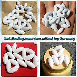 PTFE Magnetic Stirrer Mixer Stir Bars White Color,Olive Shape, (Diameter 8mm,Length 20mm),Pack of 10pcs