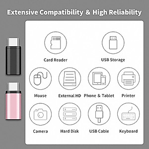 ACMEMATION for Lightning Female to USB C Male Adapter - 4 Pack 3.0 USB Type C Charger Connector Compatible with iPhone 15/15 Pro/15 Pro Max/15 Plus iPad Air Google Pixel Charging Data Transmission