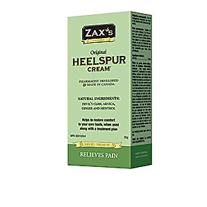 ZAX'S ORIGINAL Heelspur Cream - All Natural Foot Pain Relief Cream for Plantar Fasciitis, Heel Spurs, Shin Splints, Achille's Injuries and Morton's Neuroma - Foot Pain Cream for Sport Injuries (35g)