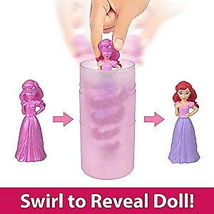 Mattel Disney Princess by Mattel, Royal Color Reveal Doll with 6 Unboxing Surprises, Party Series with Celebration Accessories, Inspired by Disney Movies