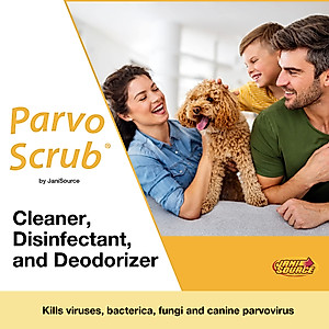 Jani-Source ParvoScrub RTU: Veterinary Disinfectant & Kennel Cleaner, 1 Quart (3-Pack)