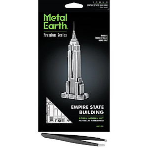 Metal Earth Premium Series Empire State Building 3D Metal Model Kit Bundle with Tweezers Fascinations