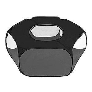 Pet Playpens with Top Cover for Small Animals Foldabel Breathable Transparent Pet Tent Anti Escape Portable Pet Cage Yard Fence for Puppy Dogs Hamster Kitten Cats Chinchillas Guinea Pig Rabbits