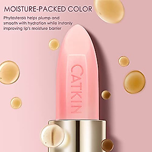 CATKIN Lip Balm Color Changing Lipstick Ultra Hydrating Lip Moistrurizer Chapstick with Vitamin E Nourishing For Cracked & Dry Lips 0.12 oz