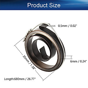 Yinpecly 2PCS Drill Press Return Spring, Quill Spring Feed Return Coil Spring Assembly, 2.2Ft Long, 35x6x0.5mm/1.38 x 0.24 x 0.02 inch