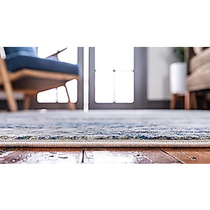 Rugs.com Gossamer Collection Rug – 5 Ft Round Navy Blue Medium Rug Perfect for Kitchens, Dining Rooms