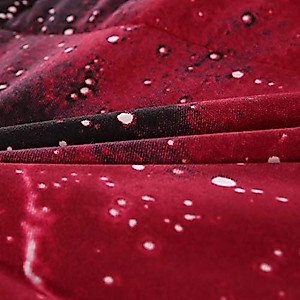 Wowelife Galaxy Bedding Twin Space Bedding Set Red 5 Piece Twin Comforter Set with Comforter, Fitted Sheet and 2 Pillowcases