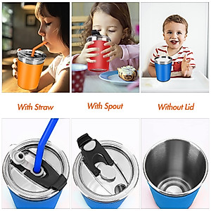 Vermida Kids Toddler Straw Cups with Lids,8oz Spill Proof Kids Tumblers with Straws and Lids,Stainless Steel Smoothie Sippy Cups for Baby for School,Outdoor