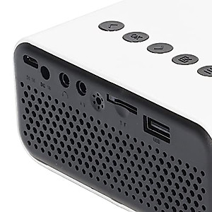 Mini Projector, HD LED Micro Mobile Phone Same Screen, 110x90x50mm Portable Projector for Laptop TV Phone Tablet(White)