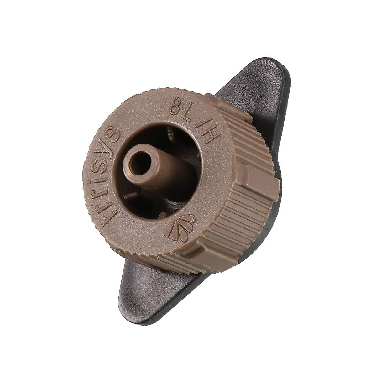 uxcell Pressure Compensating Dripper 2 GPH 8L/H Emitter for Garden Lawn Drip Irrigation with Barbed Hose Connector, Plastic Black Brown 25pcs