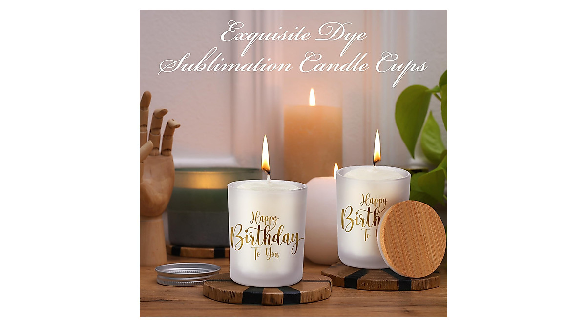 Sublimation Glass Candle Holders - DIY Decor Set of 20