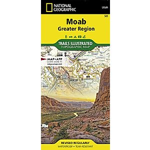 Moab Greater Region Map (National Geographic Trails Illustrated Map, 505)