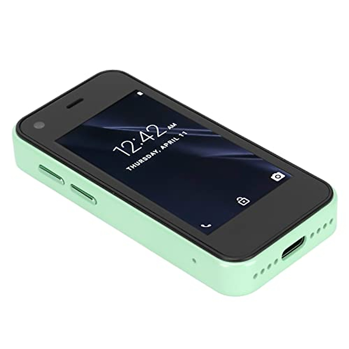 Zyyini Mini Size 2.5inch HD Touchscreen Lightweight Cell Phone for Working (Green)