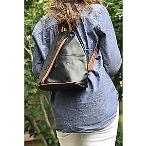 LaGaksta Submedium Italian Leather Backpack Purse Black Leather