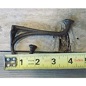 Midwest Craft House 8 Rustic Cast Iron Coat Hat Wall Hooks Restore School Farm Towel Bath Kitchen