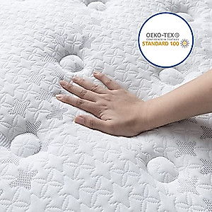 Sleepmax 14 Inch King Mattress - Hybrid Mattress Made in USA - Medium Firm Memory Foam with Individual Pocket Springs, Bed Mattress-in-a-Box