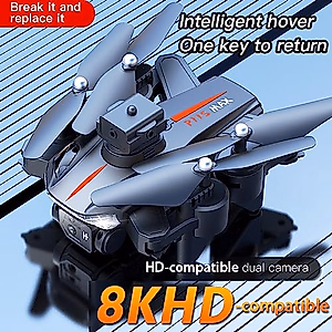 Lopeceal Mini Drone with 8K Dual Camera for Kids and Adults, GPS Remote Control Drone - Brushless Motor 5G WiFi 360° Obstacle Avoidance Foldable Quadcopter Headless Mode and One Key Take-Off/Land Or