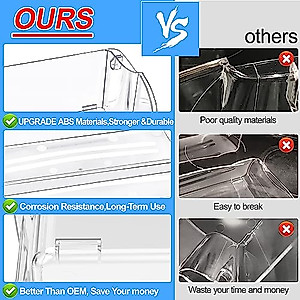 [4 PACK] UPGRADED 240356402 Upper Refrigerator Door Shelf & 240323002 Bottom Door Bin Replacement Compatible with Frigidaire Refrigerator Door Shelf FGHS2631PF4A,FGHS2655PF5A,FGUS2642LF2,LGUS2642LF1