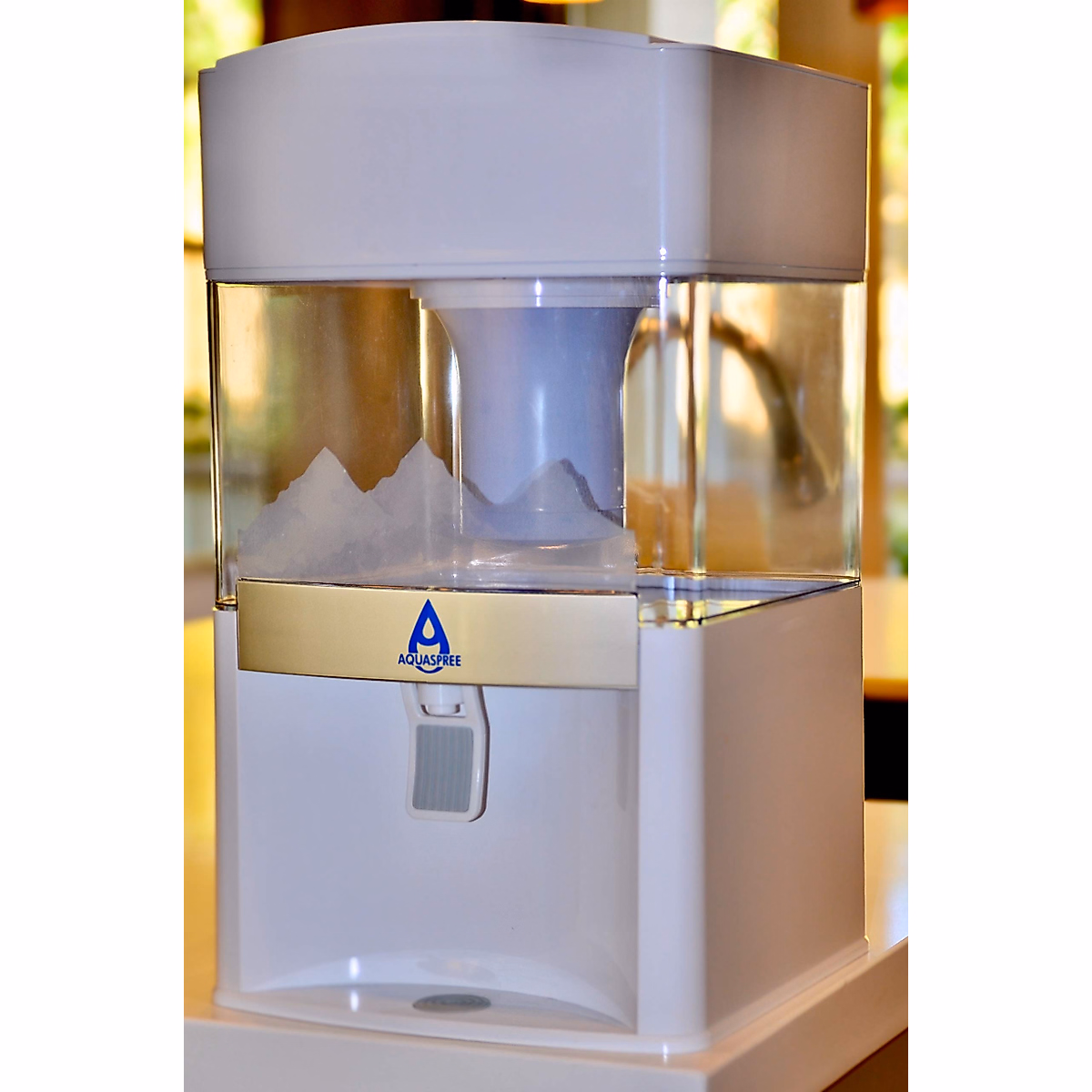 AQUASPREE Premium 5 Gallon Countertop Water Purification System. Transform Regular Tap Water to Smooth Clean Refreshing Alkaline Mineral Drinking Water