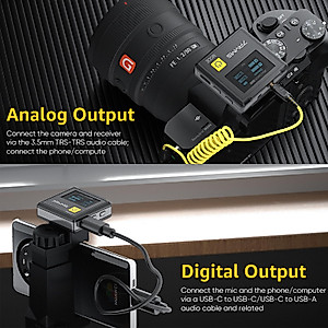 7RYMS iRay DW20 PRO Wireless Lavalier Microphone, Charging Casing, Noise Cancellation, Safety Audio Track, Wireless Lapel Mic for Camera, iPhone, Android, PC, YouTube, Vlogs, Live-Streaming