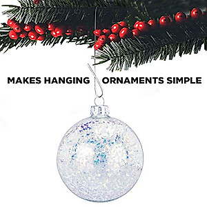 150 Pack Christmas Ornament Hooks – Great Xmas Ornament Hangers for Christmas Tree Decoration (Silver)