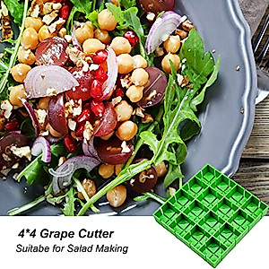 Yamteck Grapes Cherry Tomatoes Cutter Slicer Half or Quarter Cutting 16Pcs at a Time, Food Grade Material, Dishwasher Safe, Fruit Container Holder Cutter for Salad Kids Baby Toddlers' Snacks 2023 New