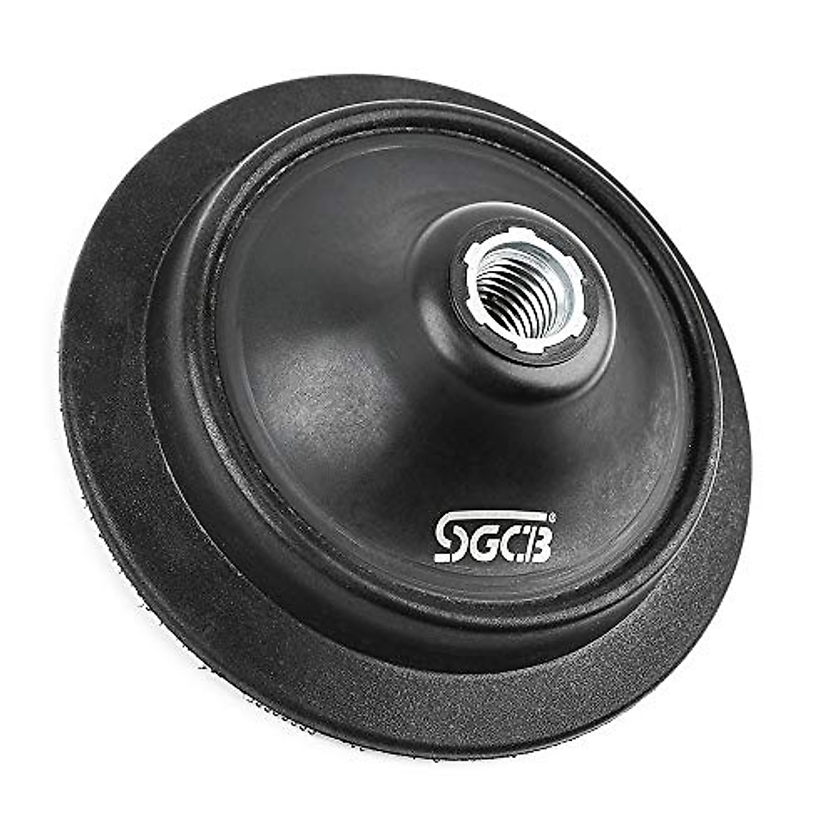 SGCB 5” RO Rotary Flexible Backing Plate, Hoop-and-Loop Face 5/8” Thread PU Soft Backing Pad Used On Rotary Polisher Sander for Sanding Polishing Buffing Finishing