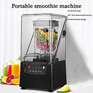 Commercial Blender Smoothie Maker,2L Electric Stand Mixer Blade Ice Crusher with Sound Enclosure,5 Presets,Silent Broken Wall Cooking Machine,For Smoothie, Fruits