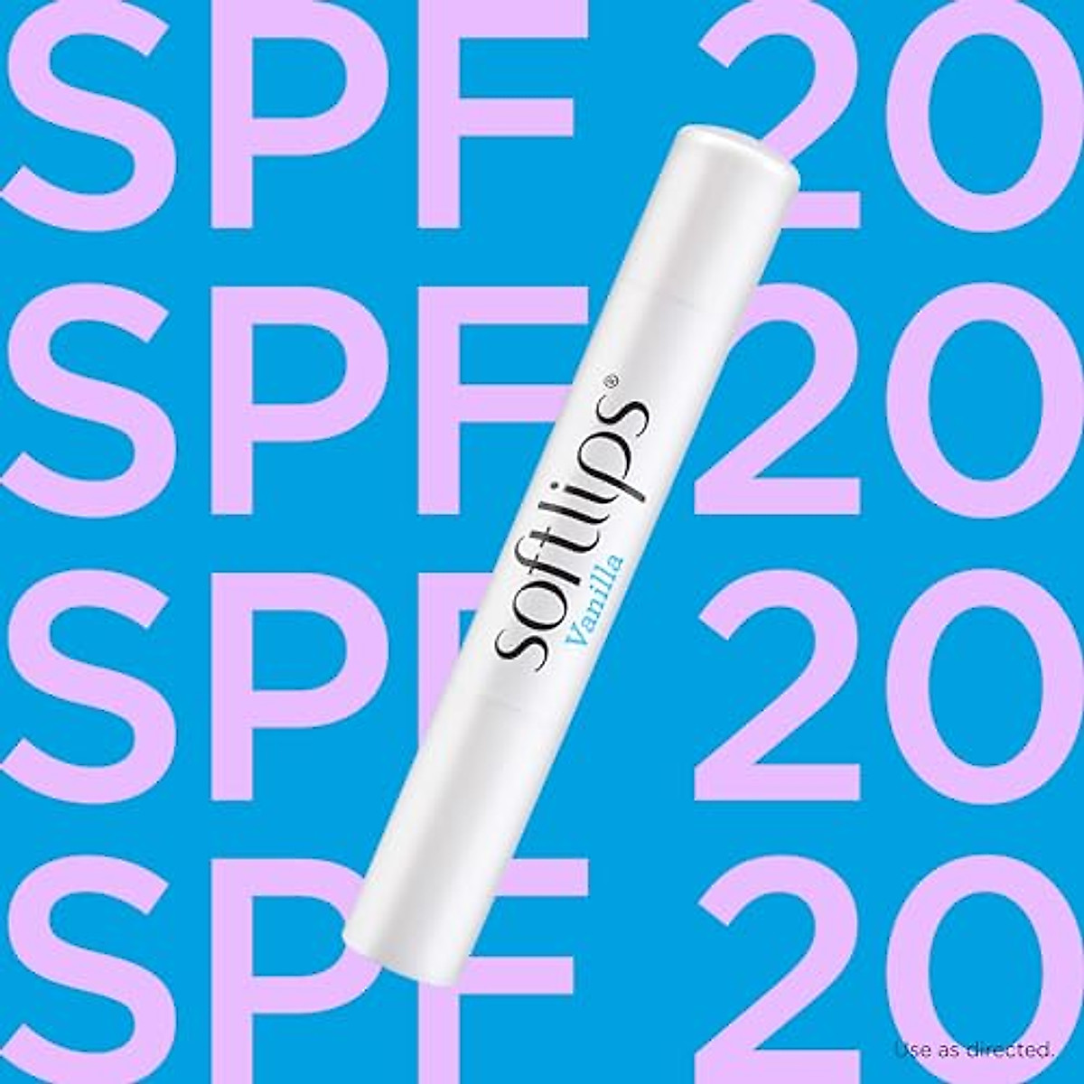 Softlips Daily Lip Moisturizer For Very Dry Lips, Vanilla Flavored Lip Balm, SPF 20, Hydrates, Soothes & Prevents Dry, Chapped Lips, Smooth Glide Formula, Dermatologist Tested, Pack of 2 Chap Sticks