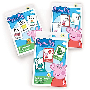 Nicktoons Peppa Pig Backpack and Lunch Box for Kids - 6 Pc Bundle with 16" Peppa Pig School Backpack Bag, Lunch Bag, Flashcards, Stickers, and More (Peppa Pig School Supplies)