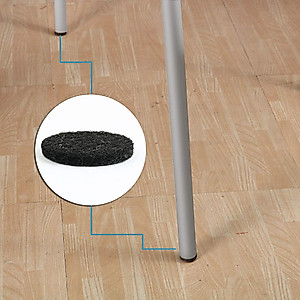 uxcell Furniture Pads Round Self-Stick Non-Slip Anti-Scratch Felt Pads Floors Protector 18mm Diameter 32pcs Black