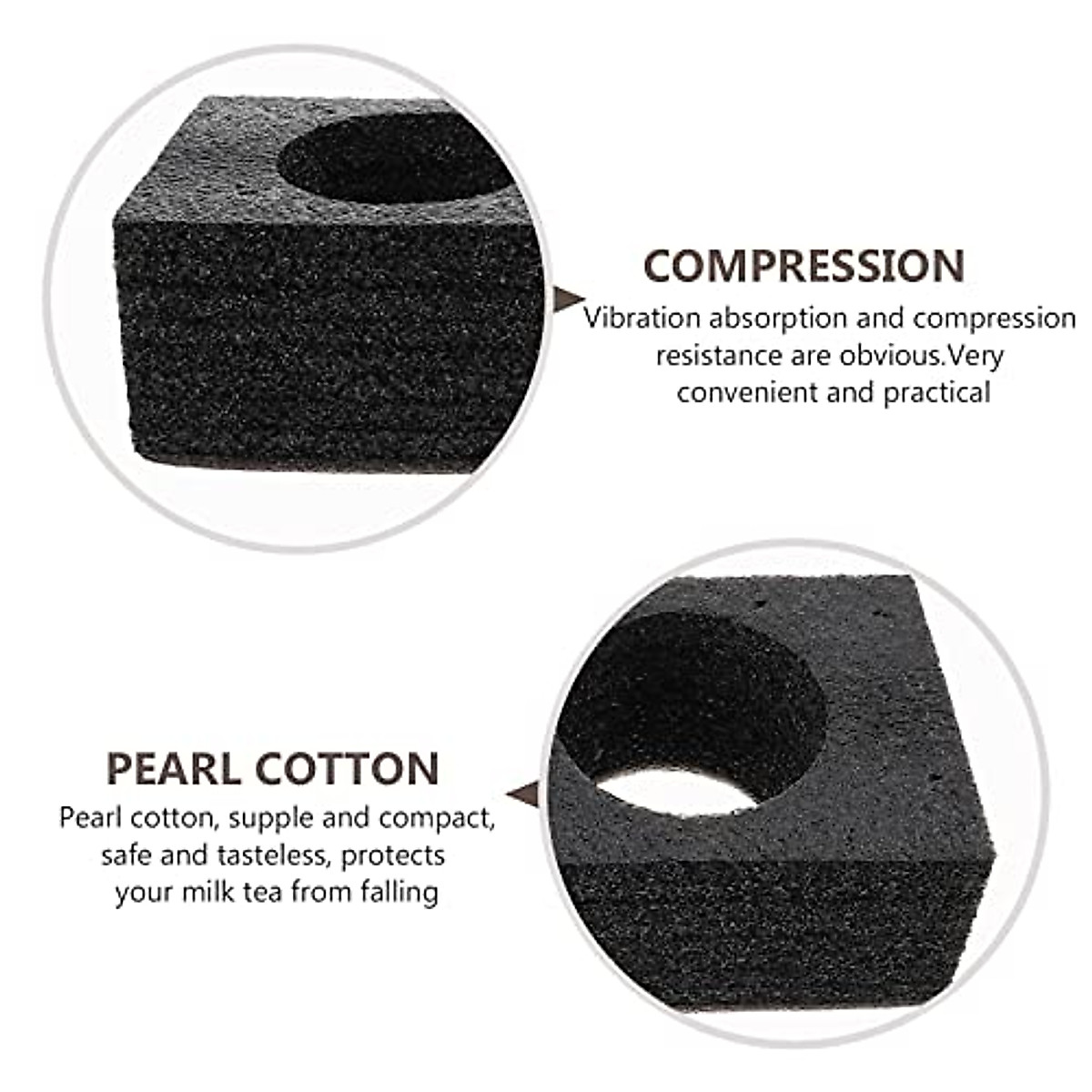 Happyyami 5 Pcs Pearl Cotton Cup Holder Glass Coffee Cups Car Coffee Mug Food Trays Disposable 2 Cups Foam Take Out Cup Holder Coffee Cup Stand Convenient Cup Holder Cup Tray Packing Trays