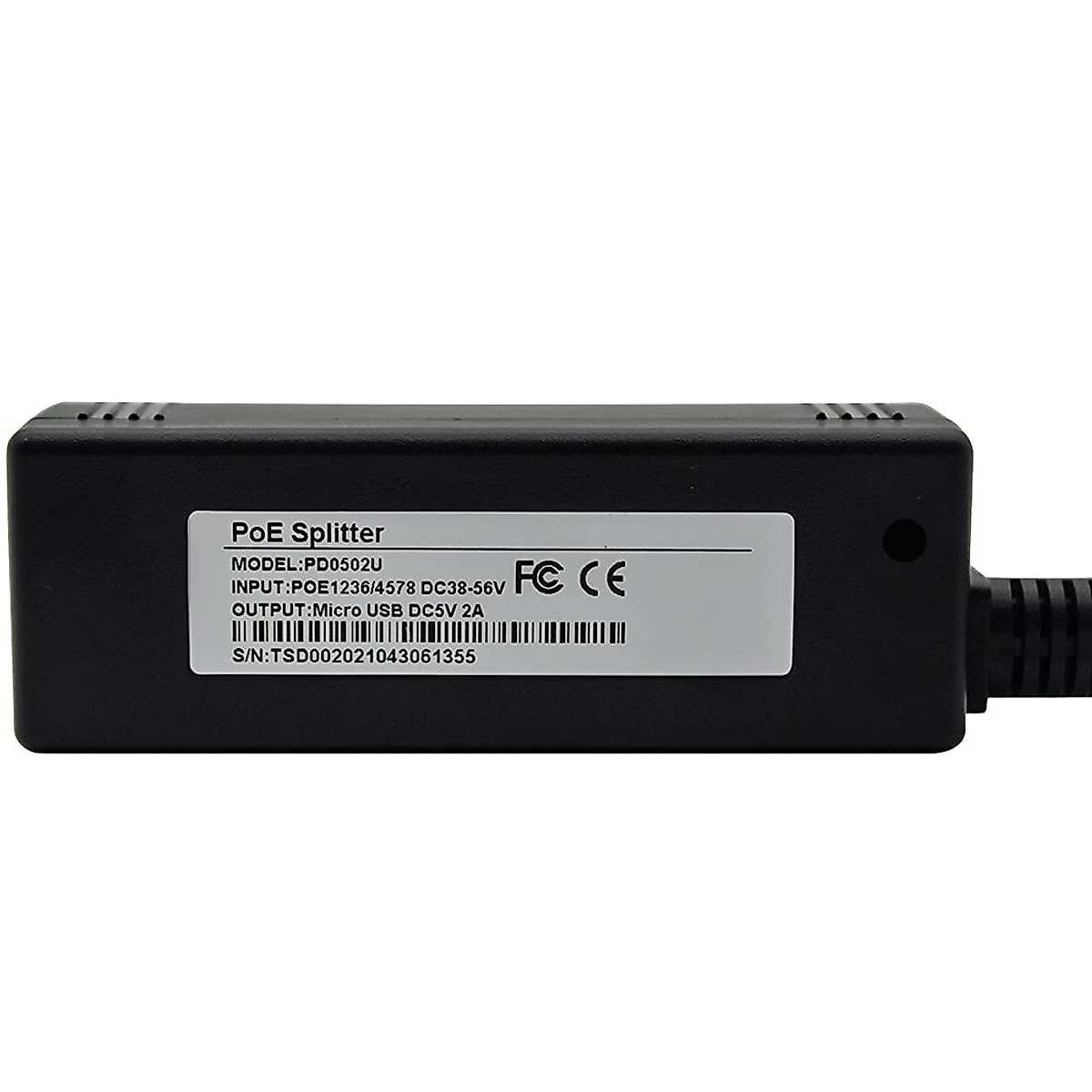 PoE Splitter Micro USB 5V ，for Tablets, Dropcam or Raspberry Pi, IPC, IP Video Camera, The IEEE 802.3af-Compliant 5V PoE Active Splitter Adapter, 48V to 5V (Pack of 2)