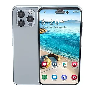 PUSOKEI Unlocked Smartphone, Cell Phone, 6.1in IPS Large Screen, 4GB RAM 64GB ROM, 11, 8MP+16MP Camera, 5G WiFi, 4G Network, Face Unlock, 4000mAh Battery (Blue)