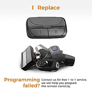 Refoss Universal Garage Door Remote Control, Replacement for Liftmaster Chamberlain 371LM, 373LM, 375LM, 375UT, 971LM, 973LM, 893MAX, KLIK1U, 315MHz, 390MHz, Intellicode Multicode Linear 3089, Black