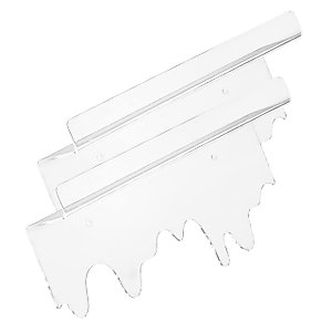ORFOFE 2Pcs Wall Mounted Transparent Floating Shelf for Cosmetics Storage Adhesive Wall Shelf for Bathroom and Home Organization