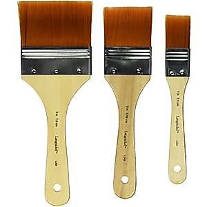 Royal Brush Golden Taklon Paint Brushs, Assorted Sizes, Set of 3
