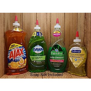 Transfer Cap For Your Lysol No Touch Auto Soap Dispenser - Refill With Your Own Hand or Dish Soap (soap not included)