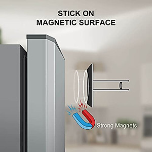 ESINAM Magnetic Paper Towel Holder Upgraded Version, Strong Magnets RV Paper Towel Holder Wall Mount for Refrigerator & Grill, Pegboard Hanging Paper Towel Holder - Premium Silver Stainless Steel