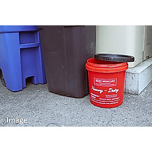 Mercury ME046147 PP Industrial Bucket Storage Box, Black, 13.6 x 12.4 x 12.4 inches (34.5 x 31.5 x 31.5 cm), Black