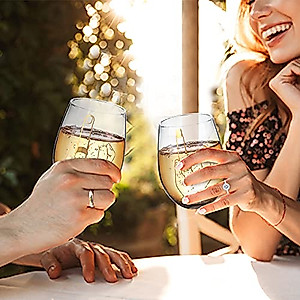 GEMTEND Engagement Gifts for Couples, Ring Finger Wine Glass, Bride and Groom Gifts, Funny Wedding Gifts for Couple, Just Married Gift, Mr and Mrs, Newlywed, Anniversary, Bridal Shower Gifts